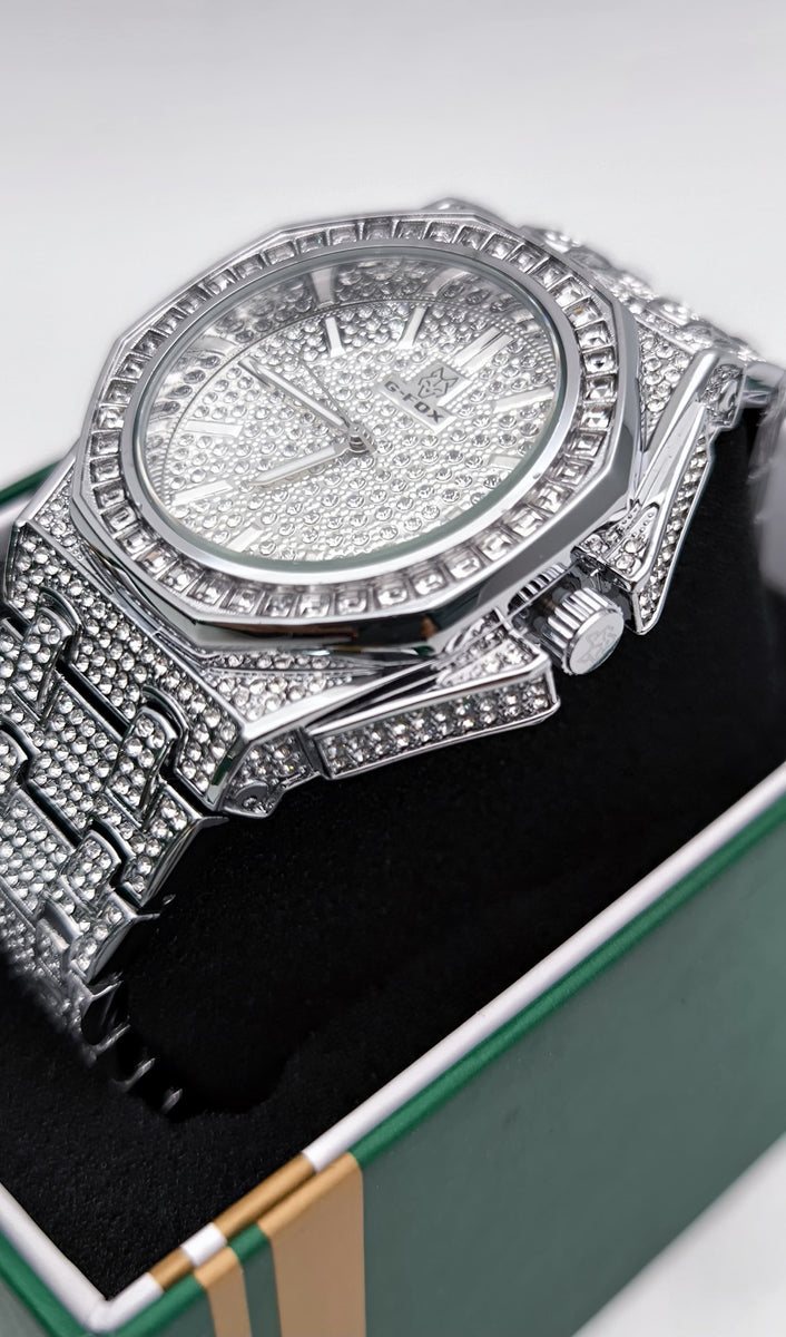 Reloj G-FOX Plateado Piedras – More clothing Store